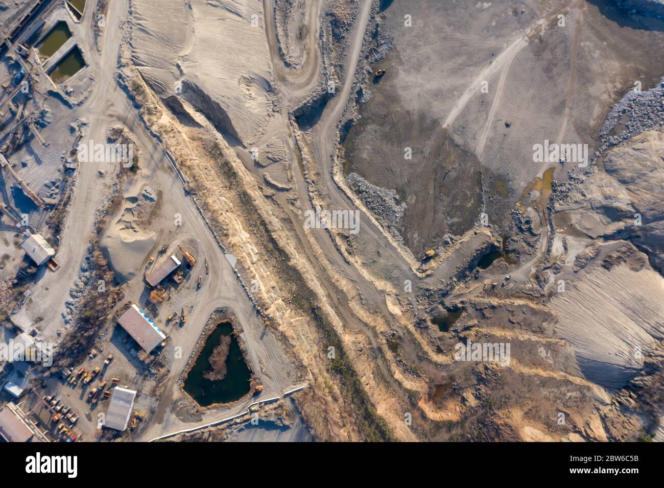 Open pit granite quarry, view from above Stock Photo - Alamy