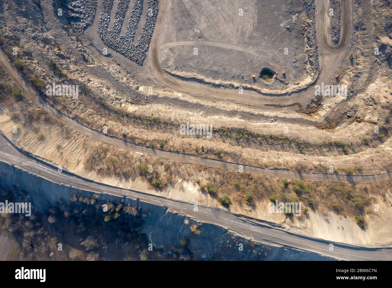 Open pit granite quarry, view from above Stock Photo - Alamy