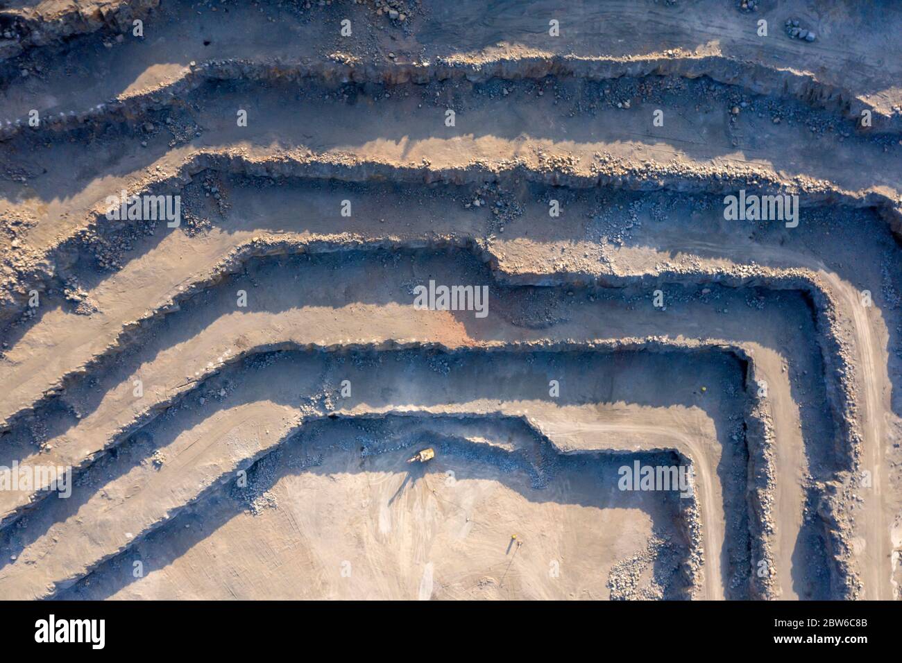 Open pit granite quarry, view from above Stock Photo - Alamy