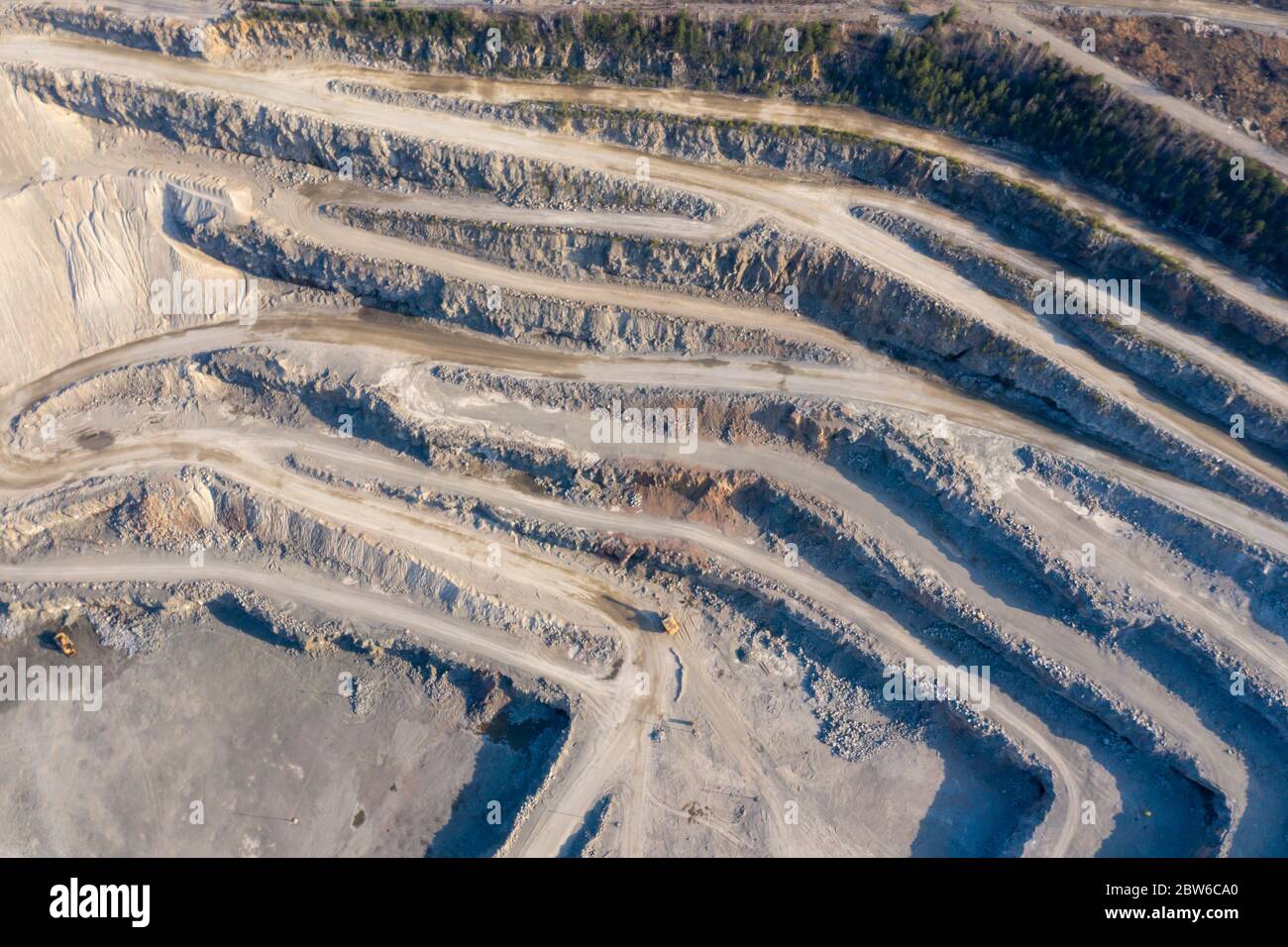 Open pit granite quarry, view from above Stock Photo - Alamy