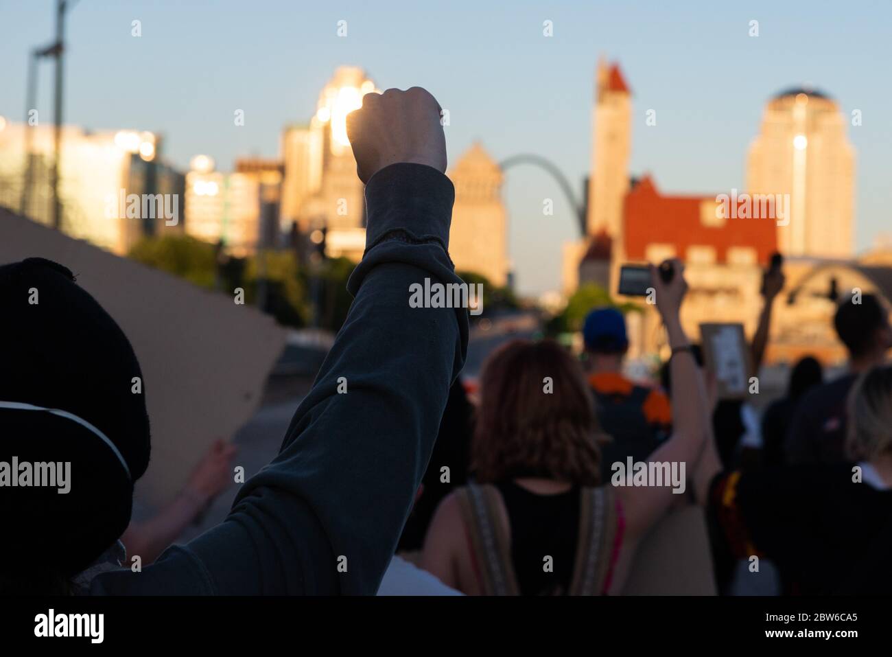 Saint Louis, Missouri, USA. 29th May, 2020. Protesters in St. Louis ...