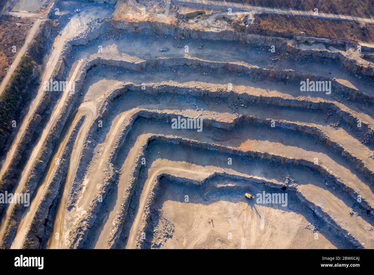 Open pit granite quarry, view from above Stock Photo - Alamy