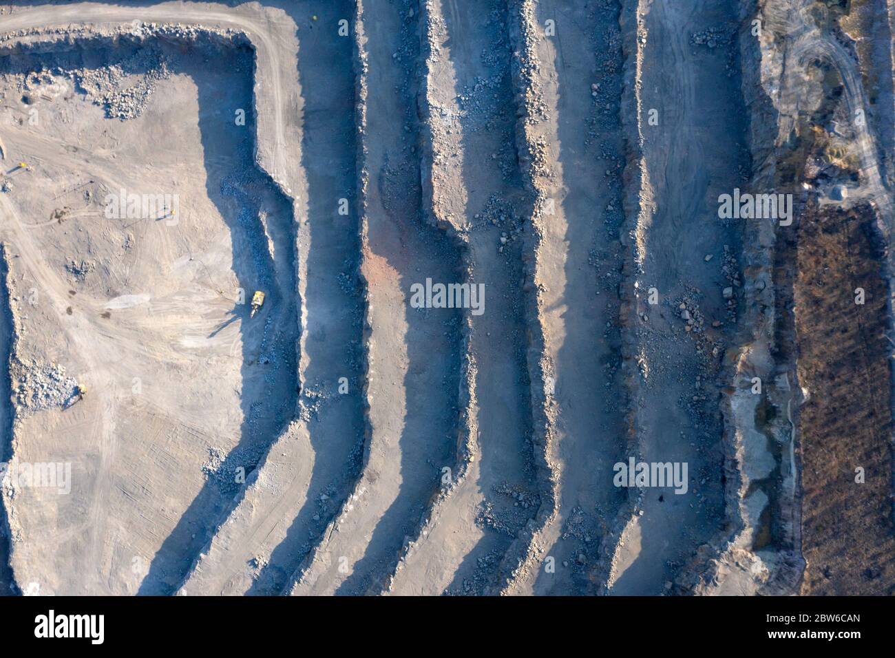 Open pit granite quarry, view from above Stock Photo - Alamy