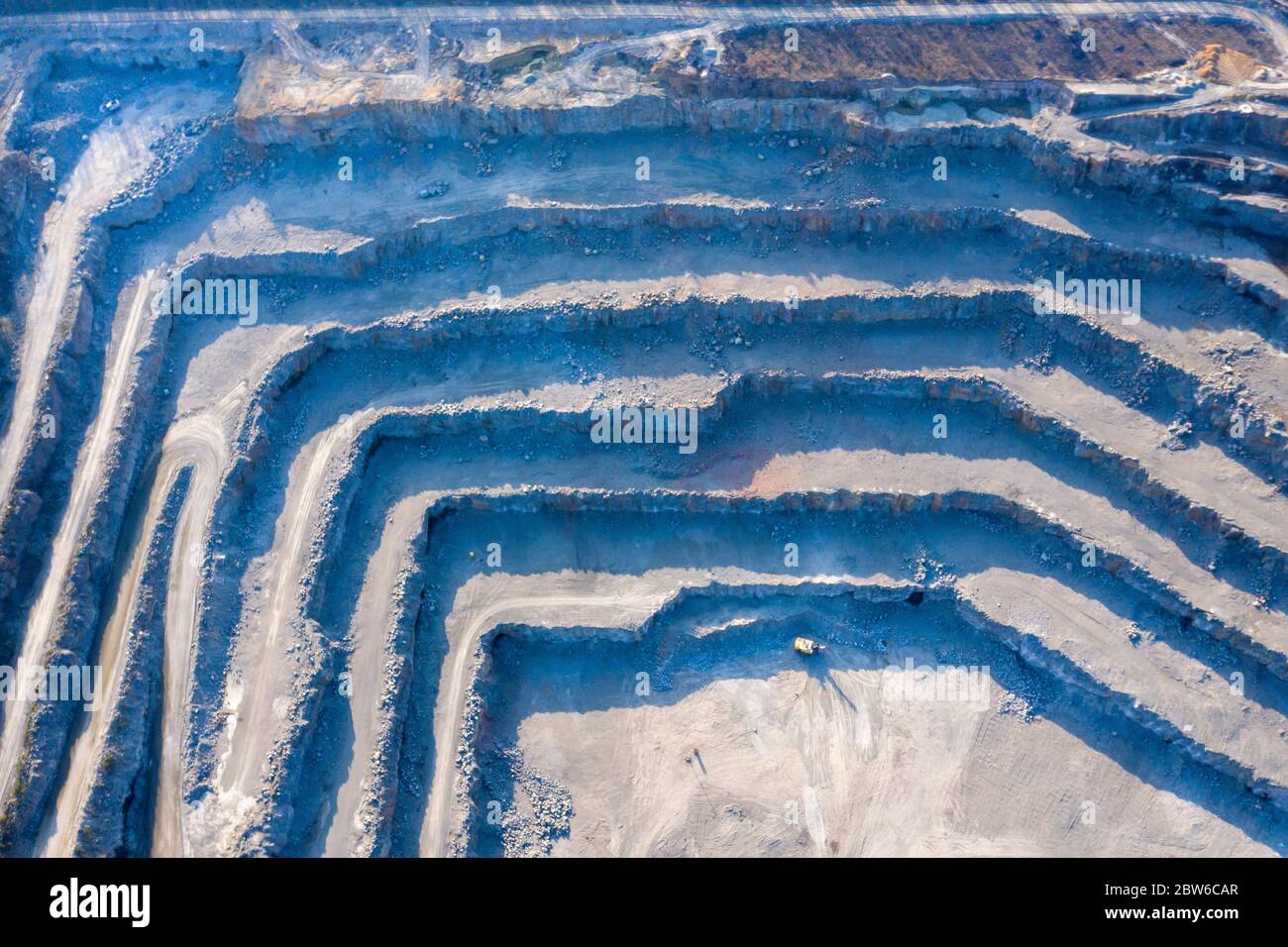 Open pit granite quarry, view from above Stock Photo - Alamy