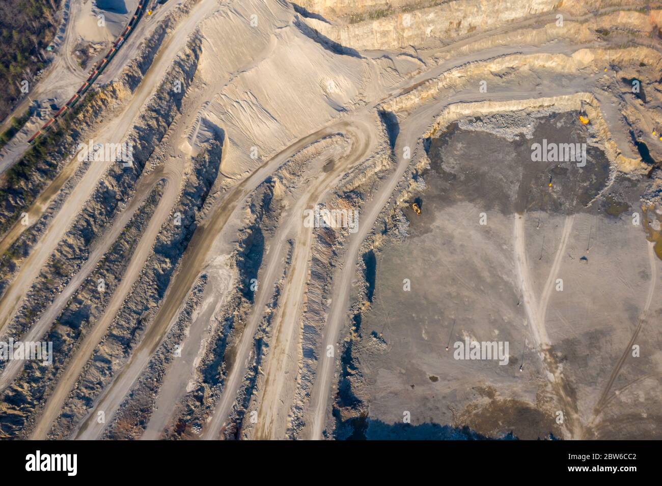 Open pit granite quarry, view from above Stock Photo - Alamy