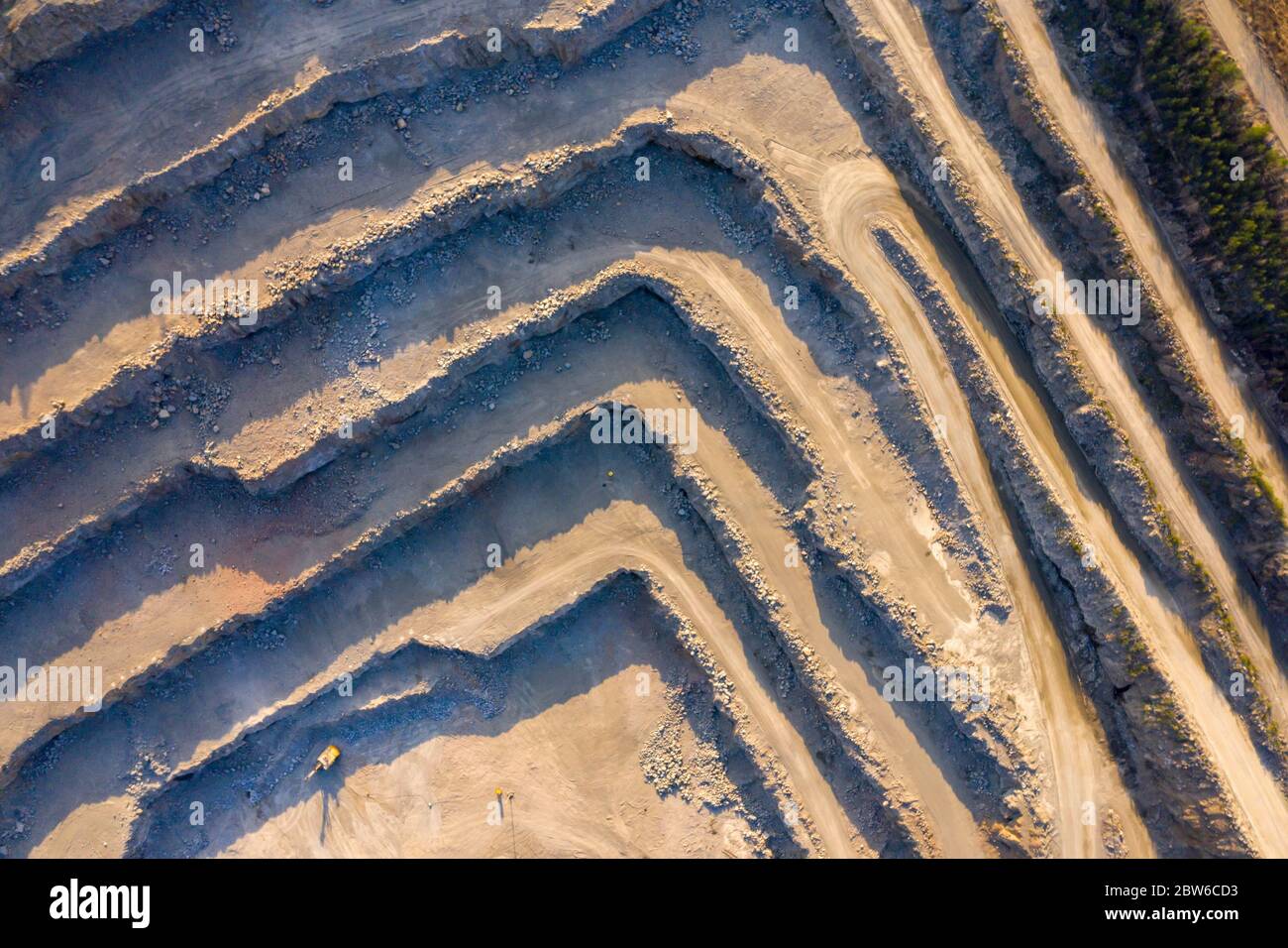 Open pit granite quarry, view from above Stock Photo - Alamy