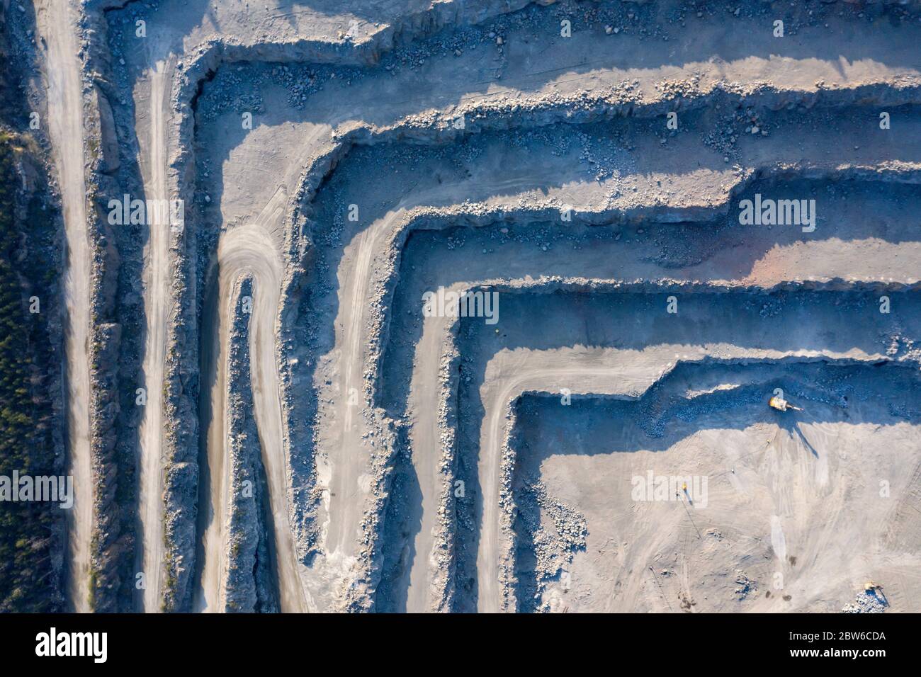 Open pit granite quarry, view from above Stock Photo - Alamy