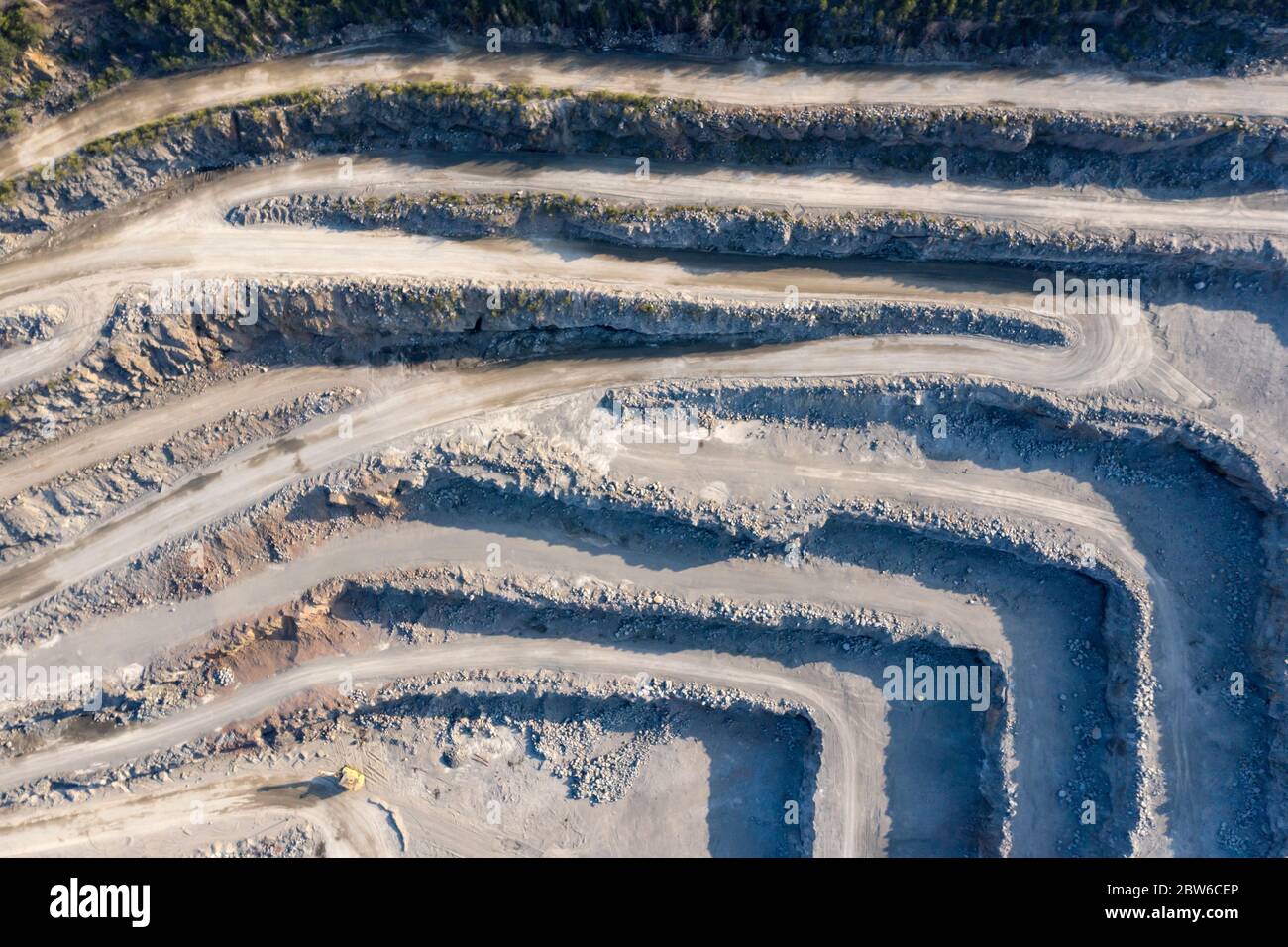 Open pit granite quarry, view from above Stock Photo - Alamy