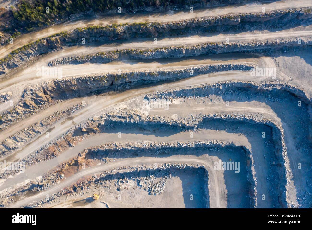 Open pit granite quarry, view from above Stock Photo - Alamy