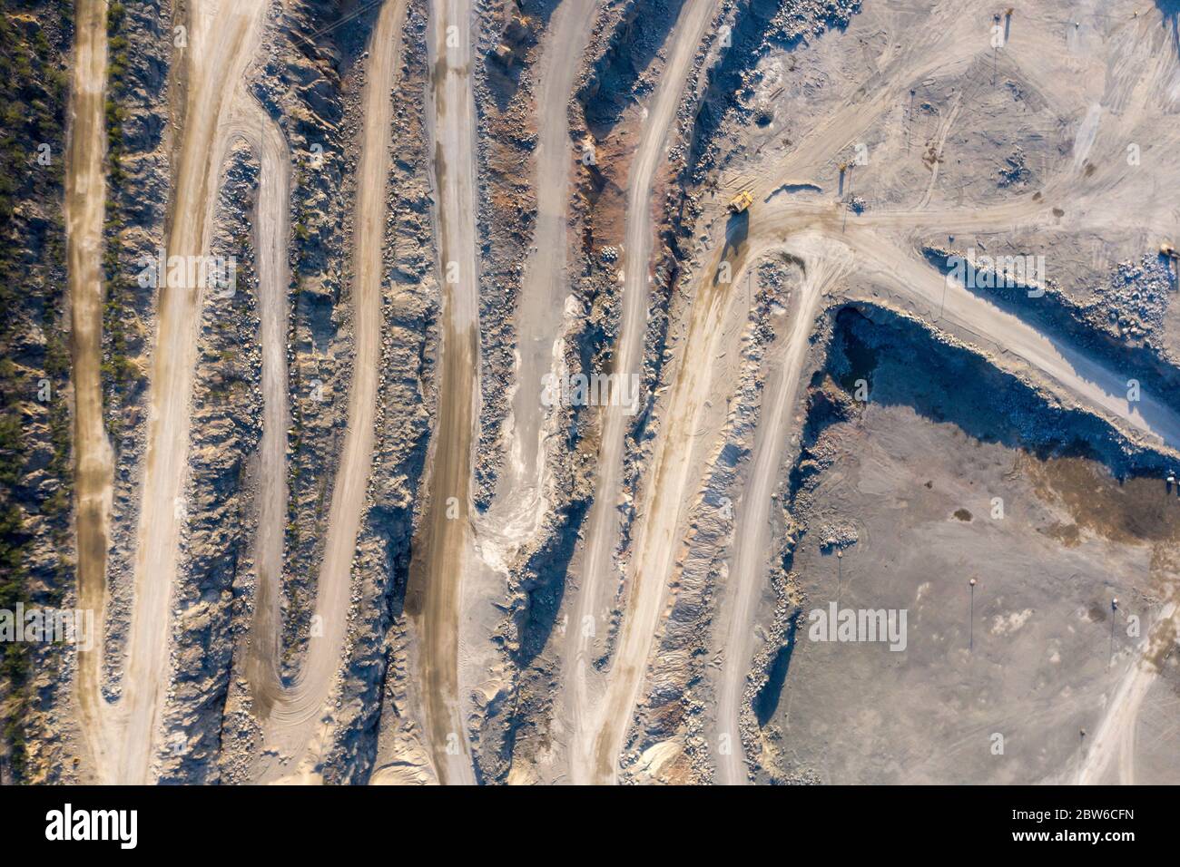 Open pit granite quarry, view from above Stock Photo - Alamy
