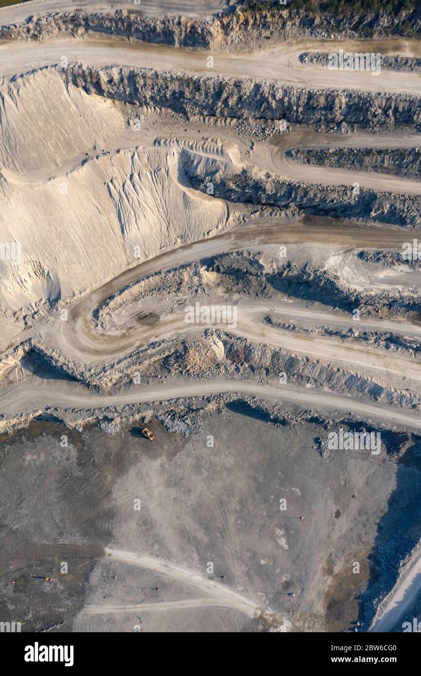 Open pit granite quarry, view from above Stock Photo - Alamy