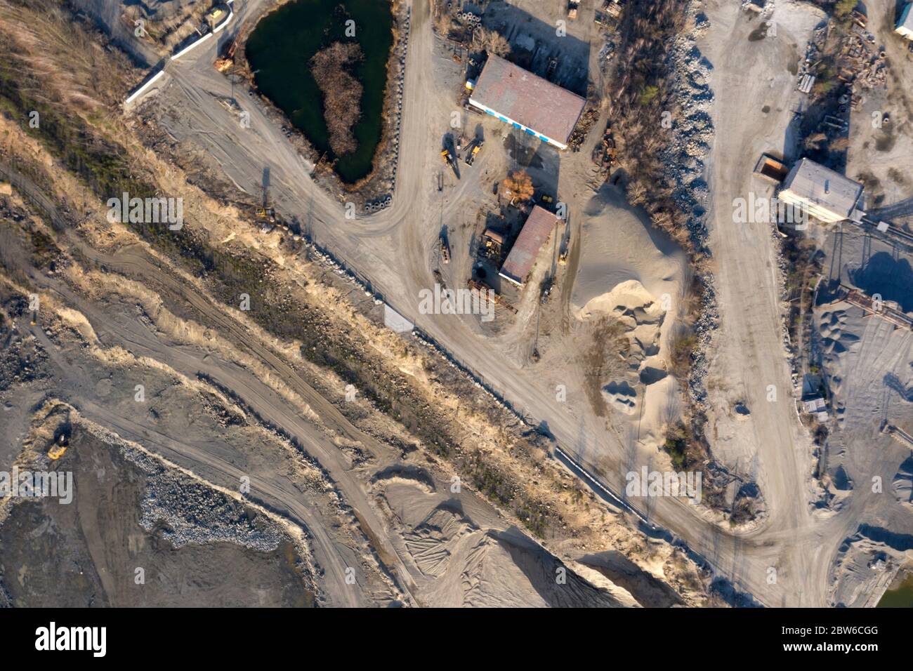 Open pit granite quarry, view from above Stock Photo - Alamy