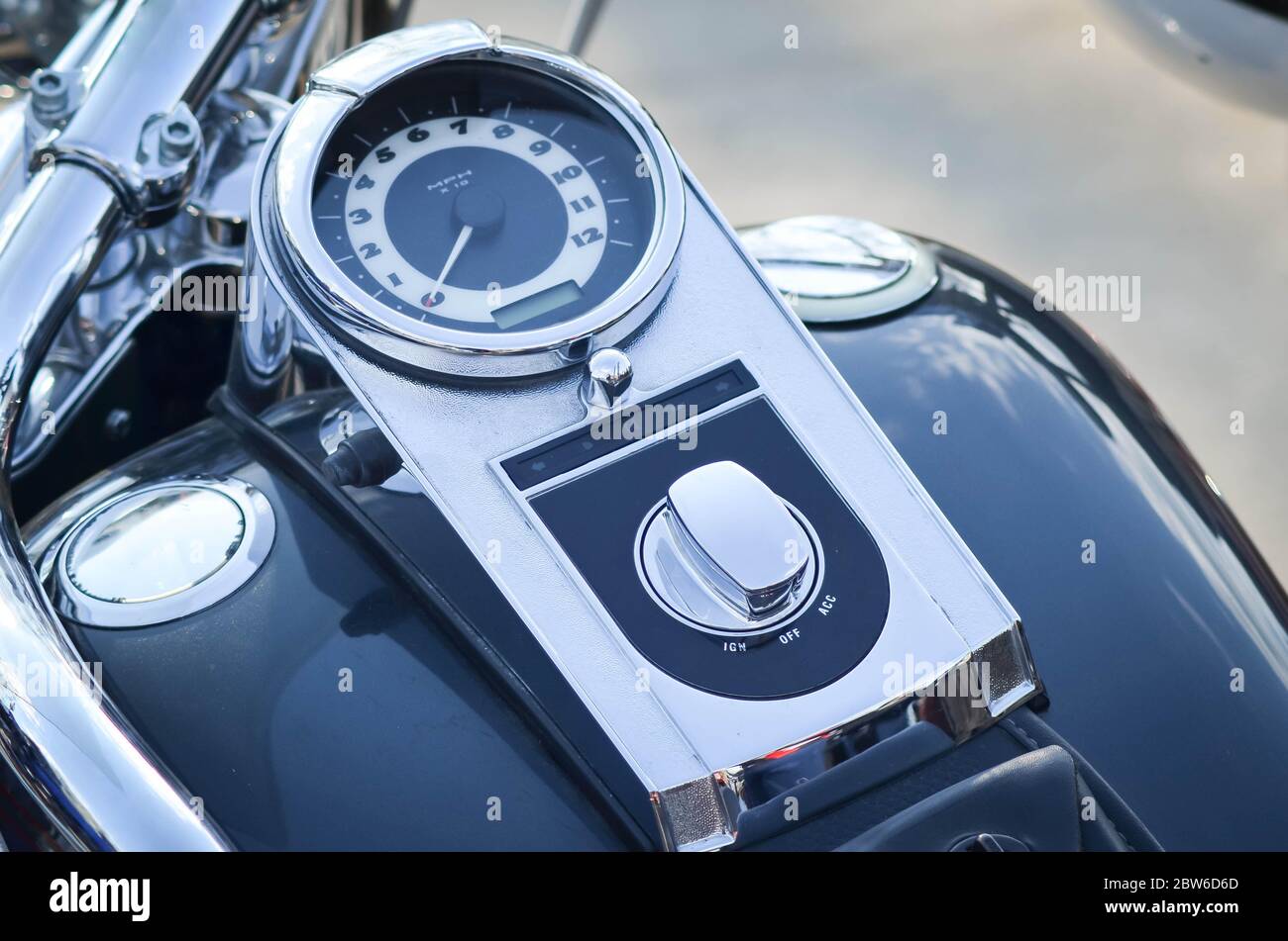 Motorbike details, speedometer Stock Photo - Alamy