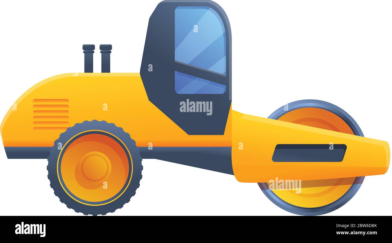 Vehicle road roller icon. Cartoon of vehicle road roller vector icon ...