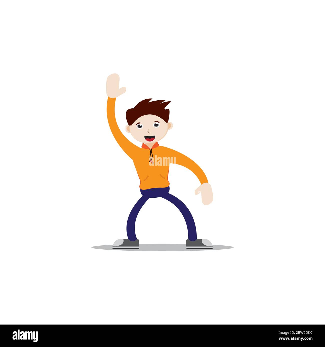 Cartoon boy kid hand gesture hi-res stock photography and images - Alamy