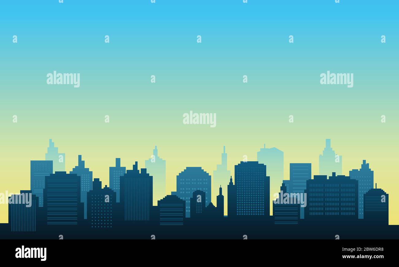 Town of background with daylight nuance panorama Stock Vector Image ...