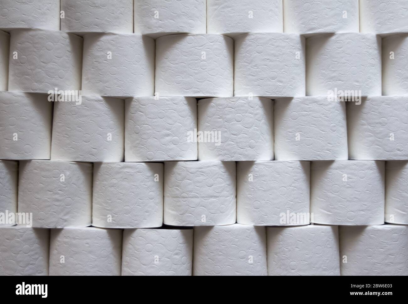 Texture of white toilet paper rolls, background Stock Photo - Alamy