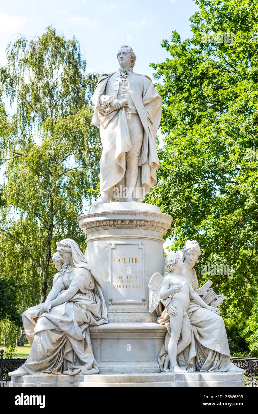 Statue Of Johann Wolfgang Von Goethe, a German writer and statesman, in ...