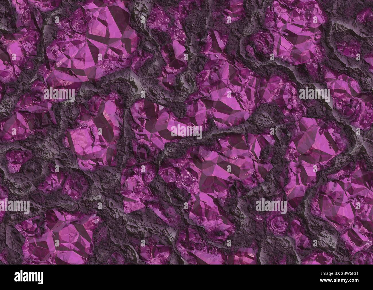 amethyst crystals in stone rock Stock Photo - Alamy