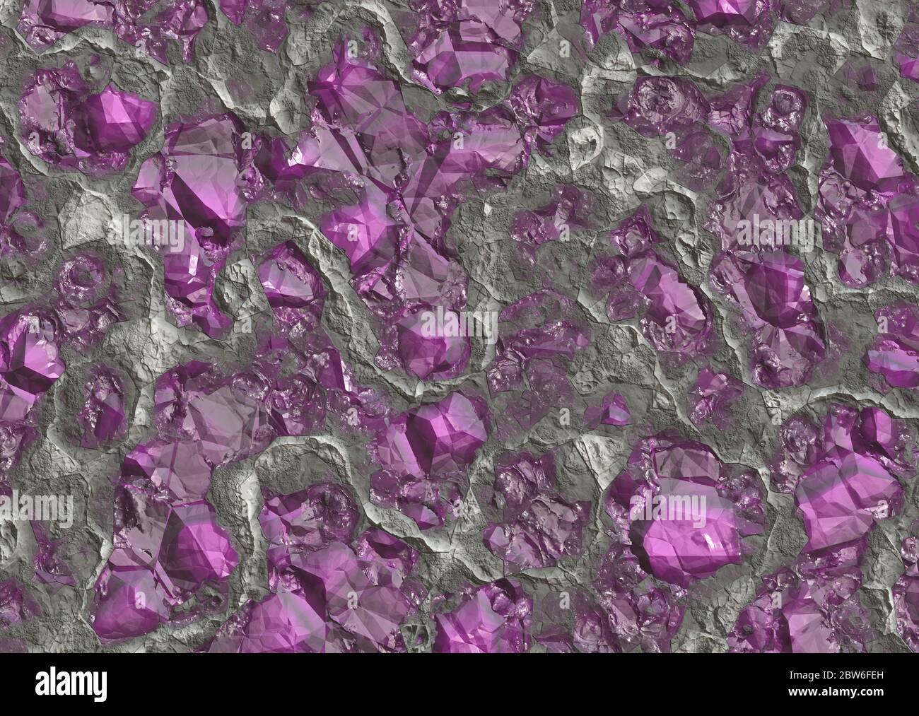 amethyst crystals in stone rock Stock Photo - Alamy