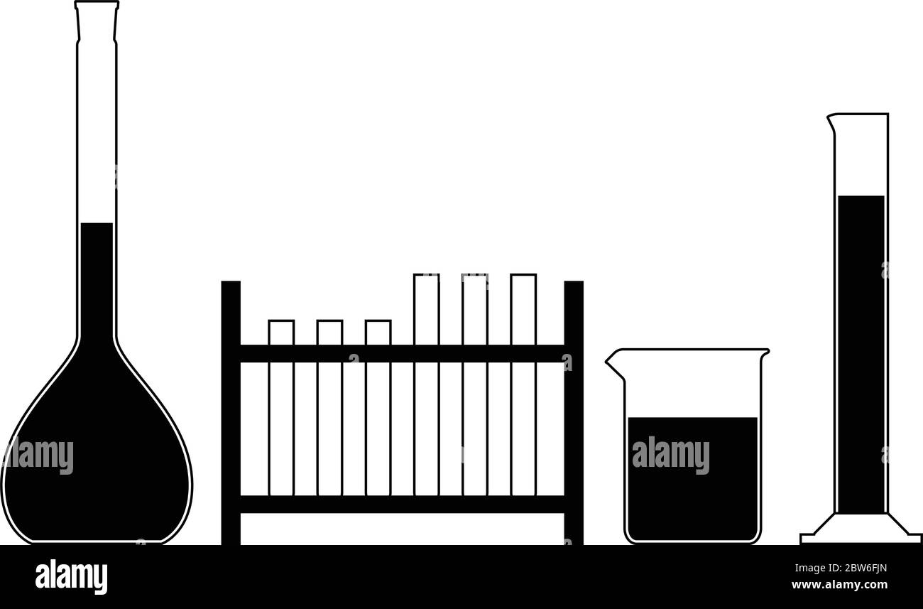 Set of laboratory equipment icons. Flat vector Stock Vector Image & Art ...