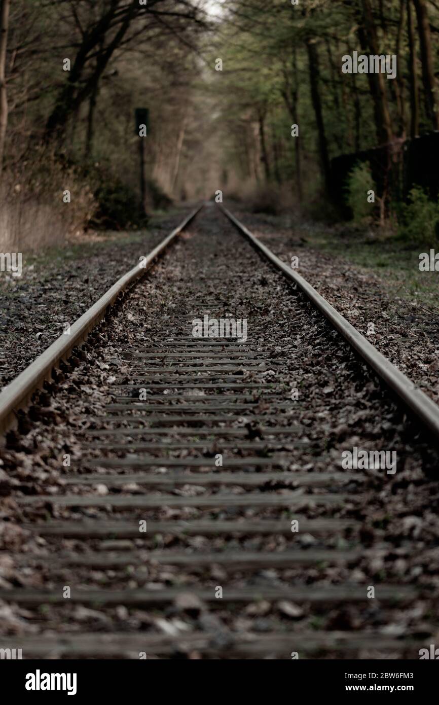 Straight single track railway line hi-res stock photography and images ...