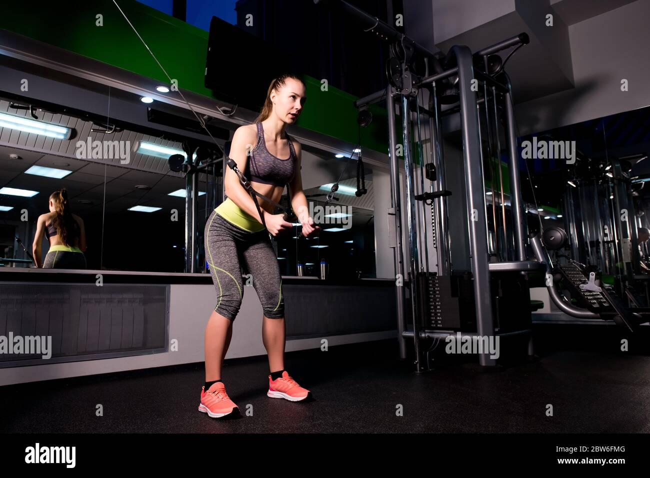 Cable crossover workout hi-res stock photography and images - Alamy