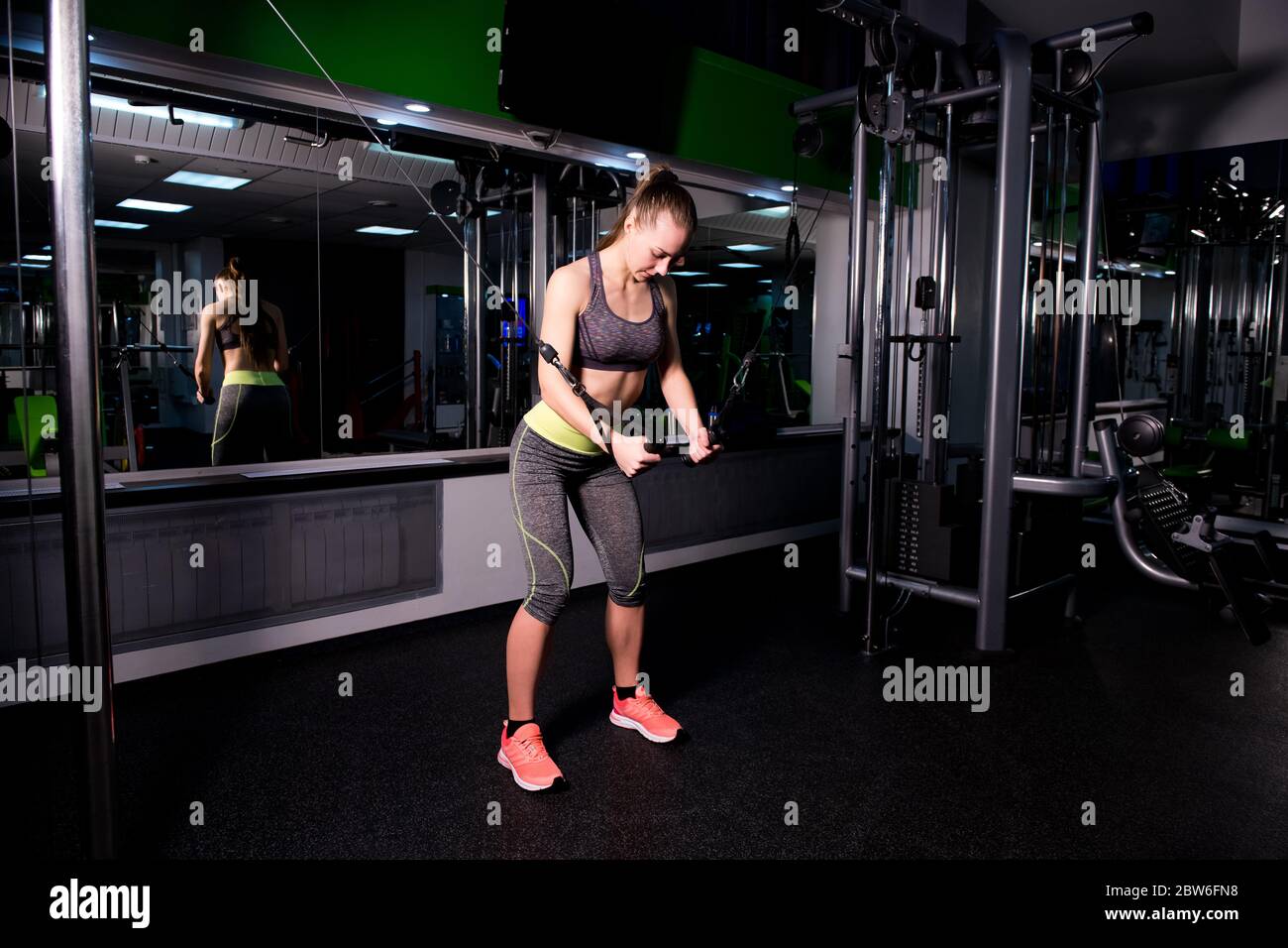 Cable crossover workout hi-res stock photography and images - Alamy