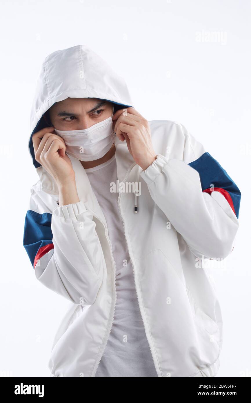 White hood hi-res stock photography and images - Alamy