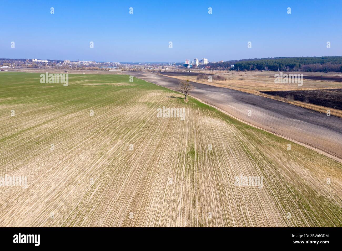 farm field, agriculture, view from above Stock Photo - Alamy