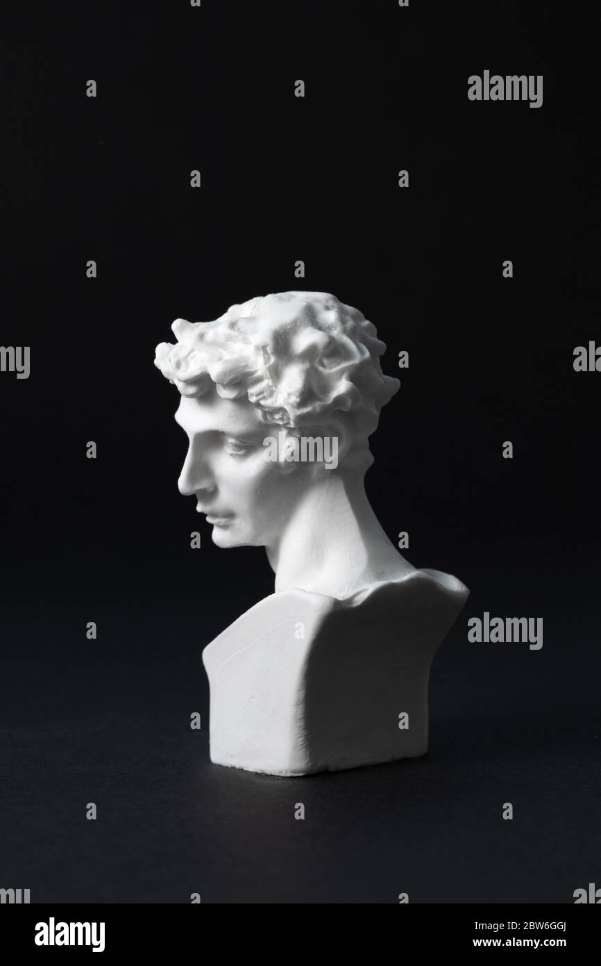 David plaster in a black background Stock Photo - Alamy
