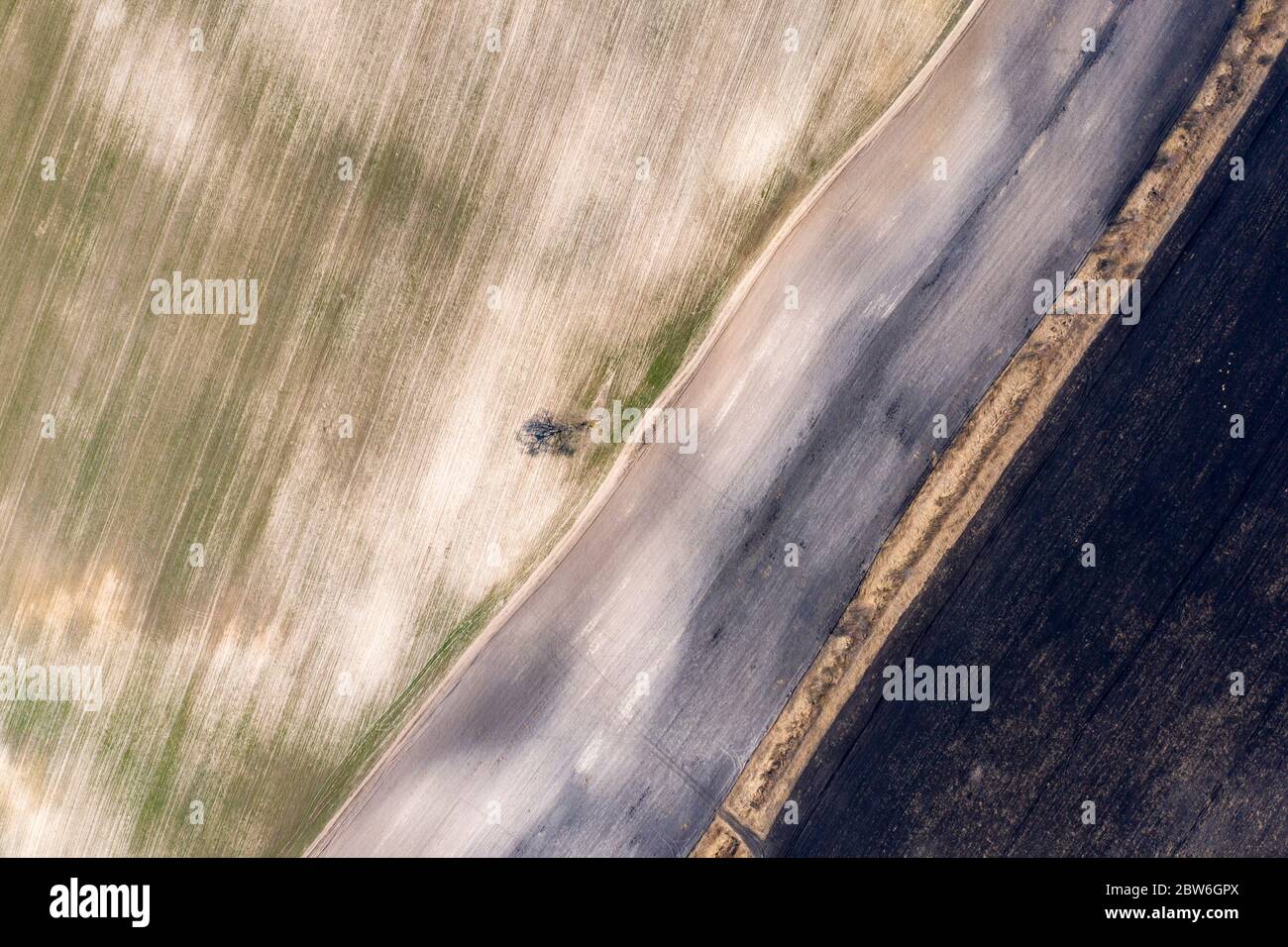 farm field, agriculture, view from above Stock Photo - Alamy
