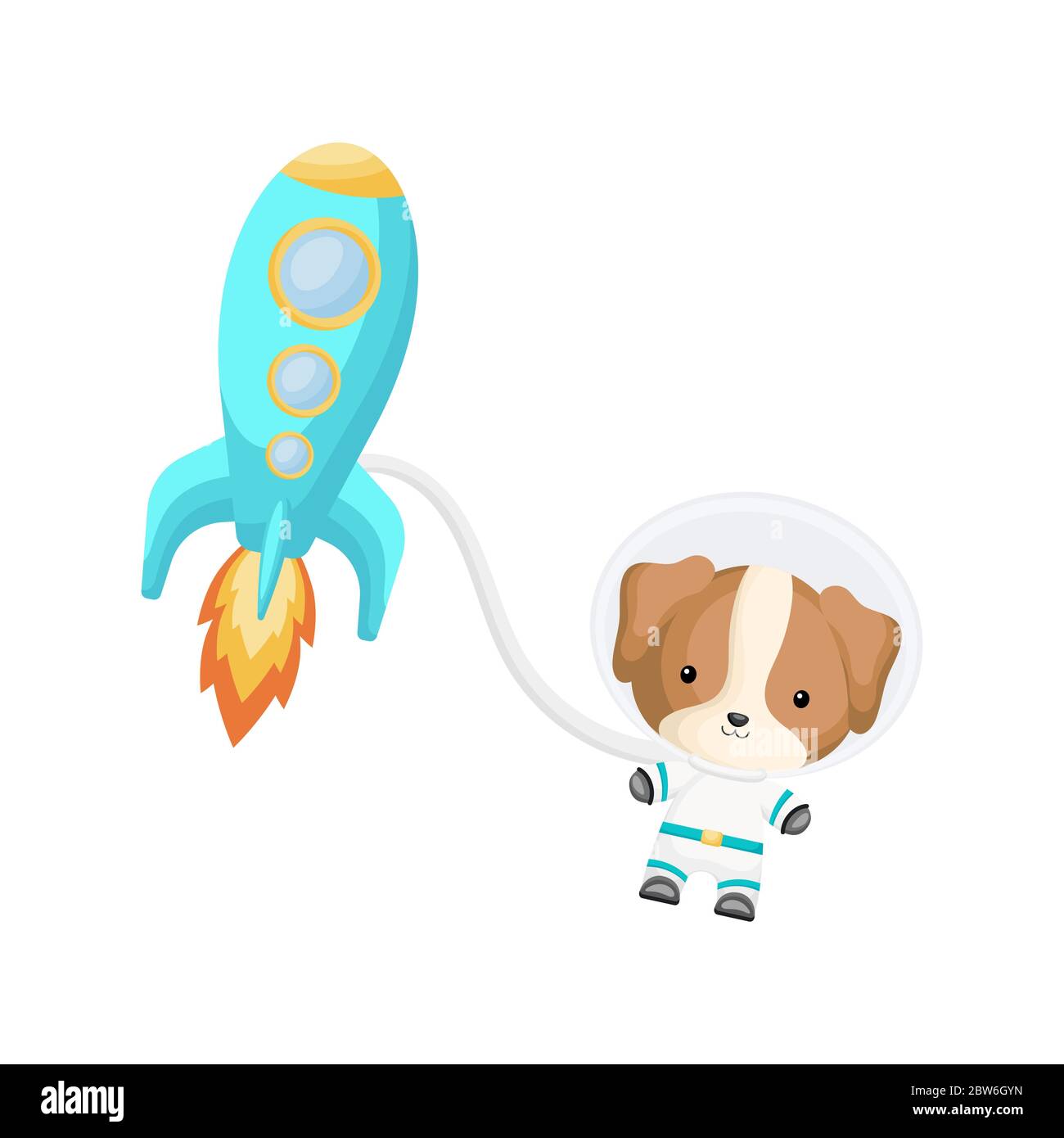 Catoon Dog In Space Suit