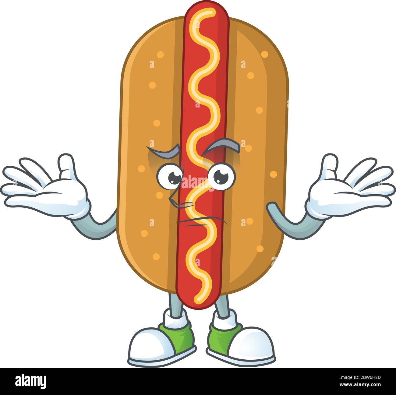 Hot Dog With A Face Clipart