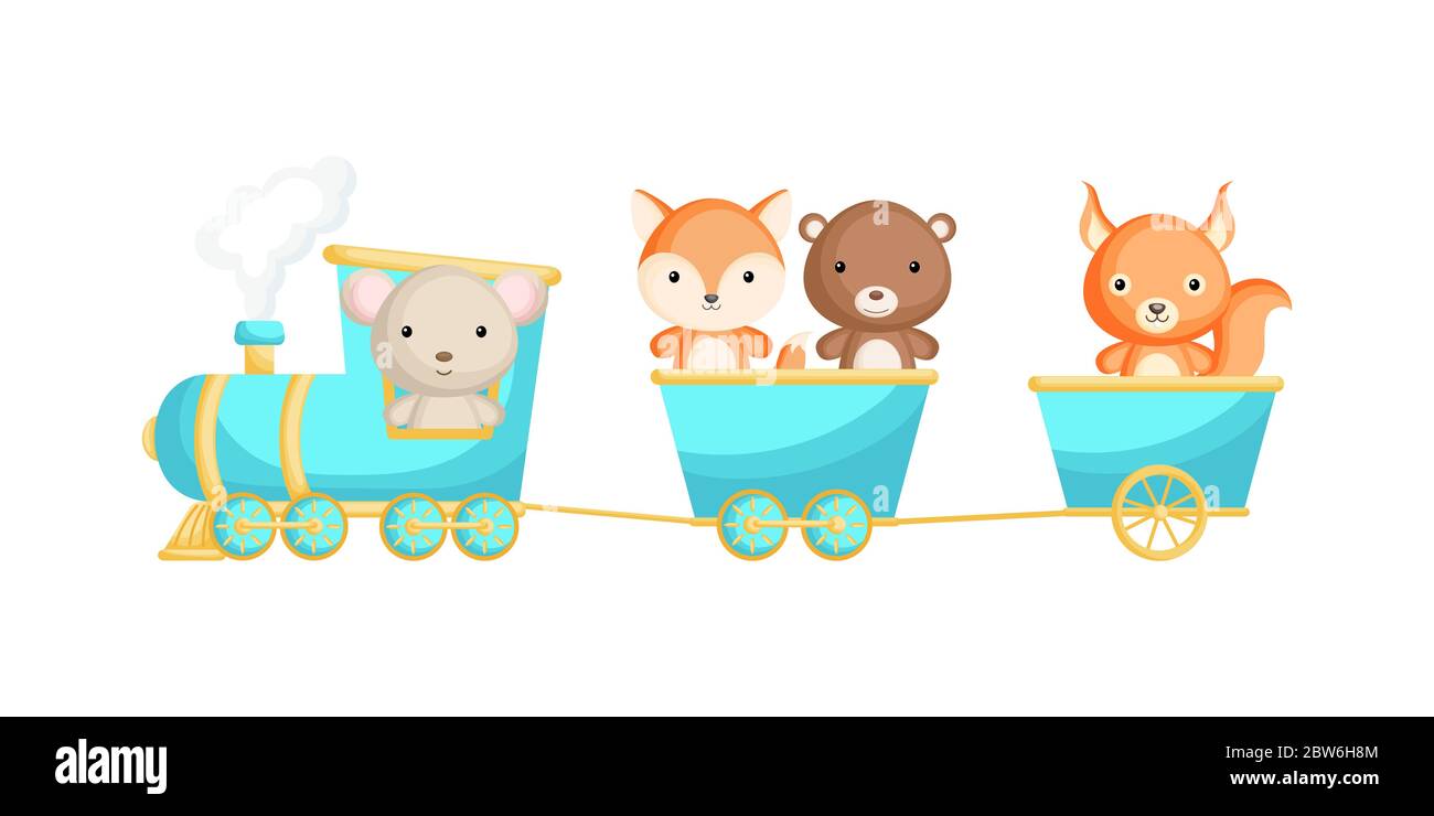 Childrens train ride Stock Vector Images - Alamy