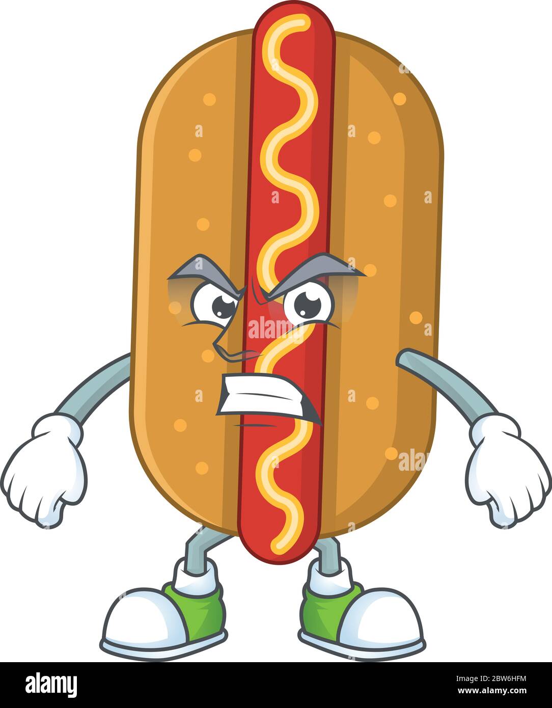 Hot Dog With A Face Clipart