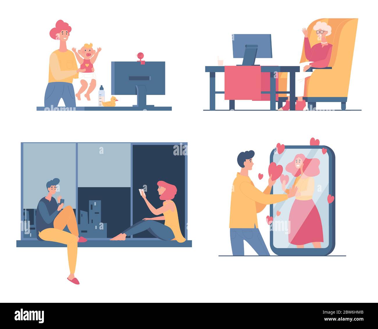 Family people chatting meeting Cut Out Stock Images & Pictures - Alamy