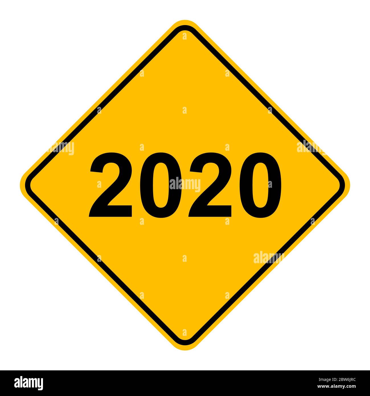 Year 2020 and road sign Stock Photo - Alamy