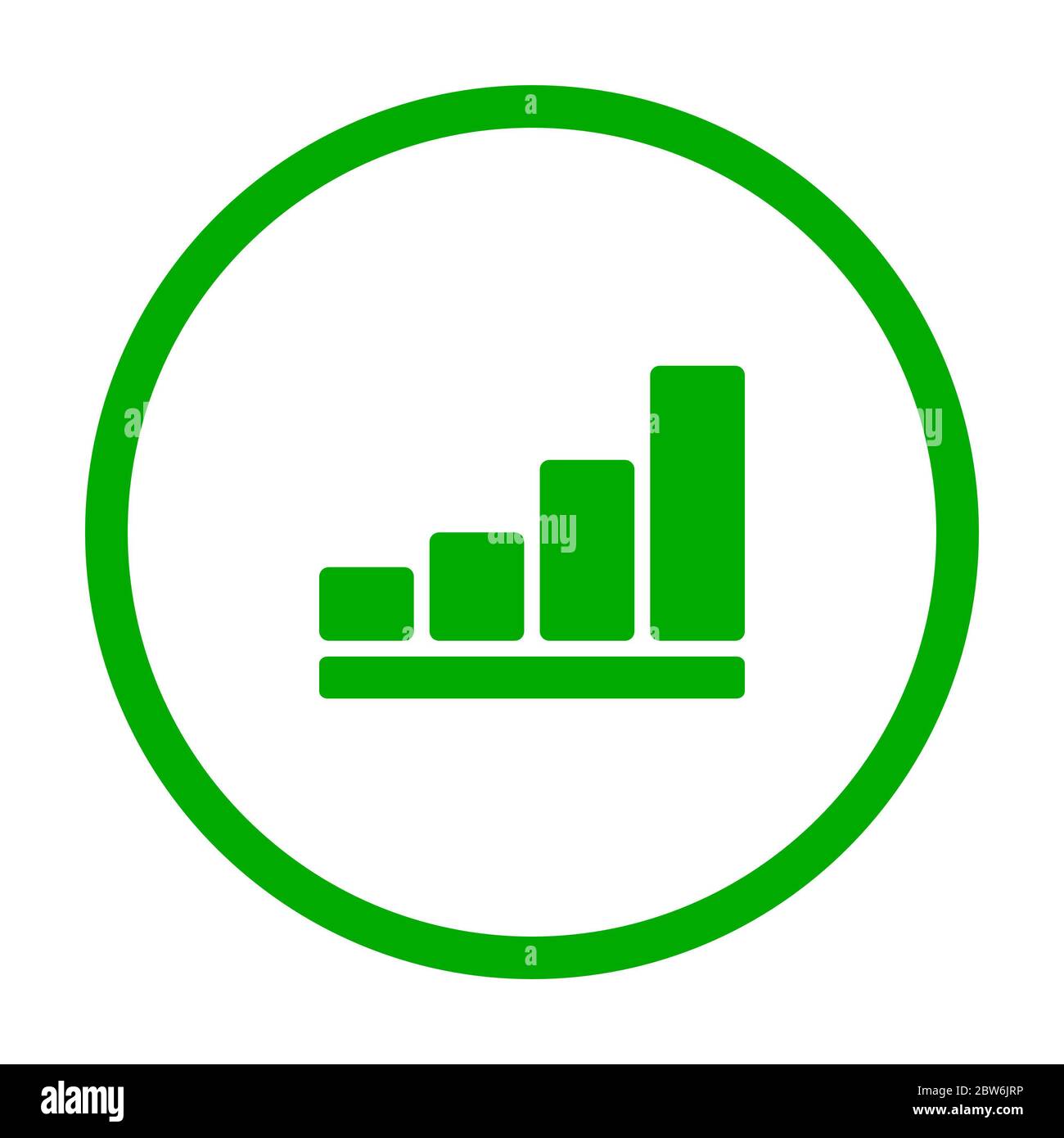 Bar chart and circle Stock Photo - Alamy