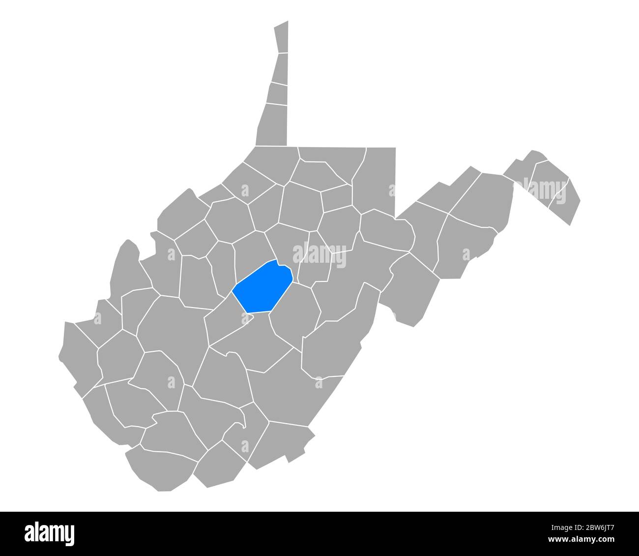 Map of Braxton in West Virginia Stock Photo - Alamy