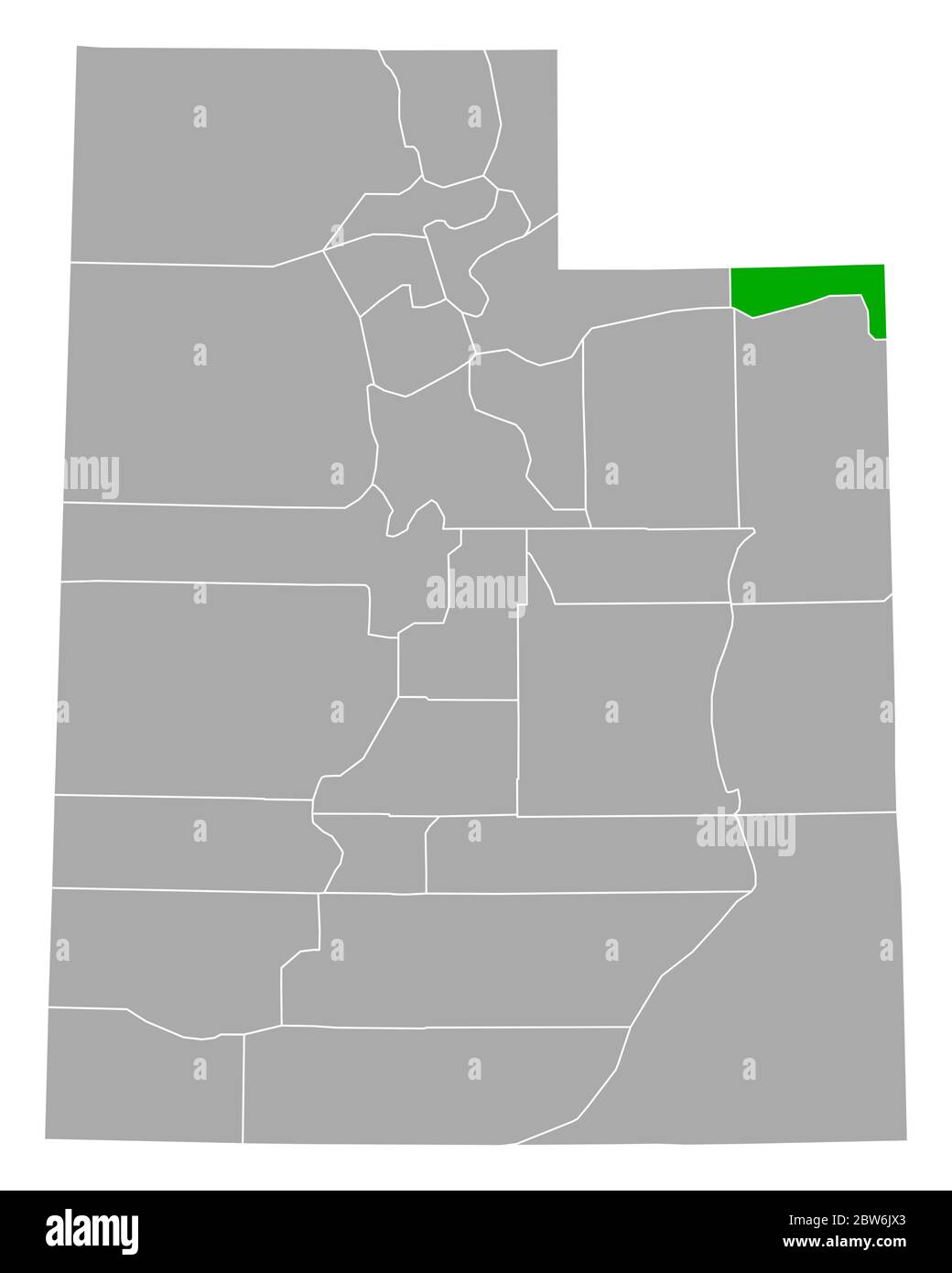 Map of Daggett in Utah Stock Photo - Alamy