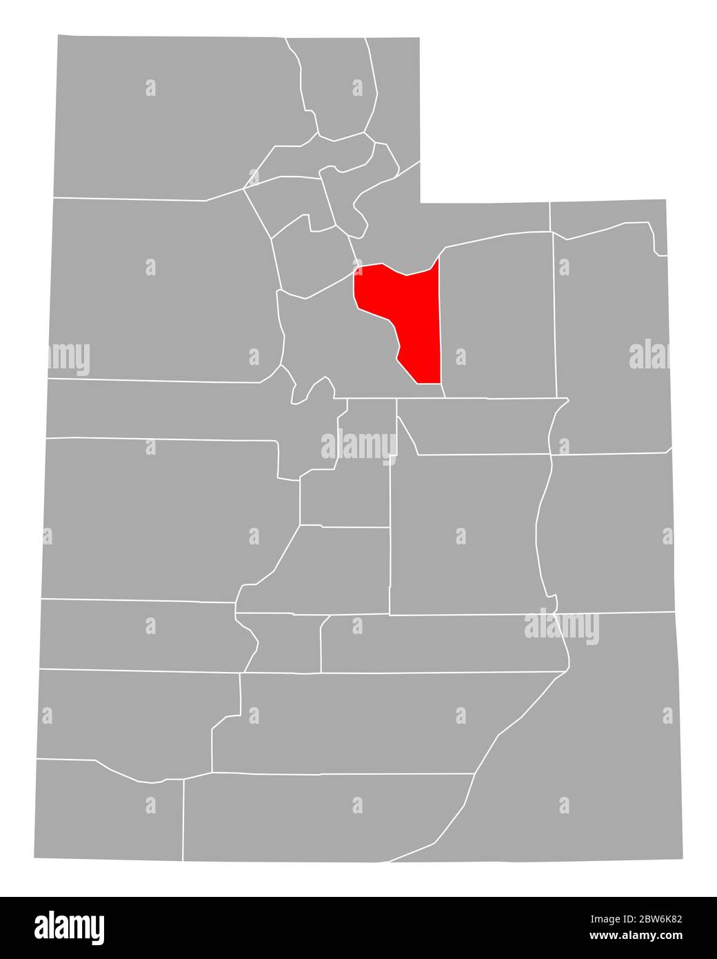 Map of Wasatch in Utah Stock Photo - Alamy