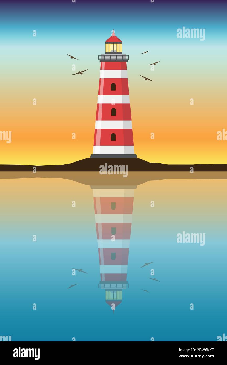 Building reflection in water Stock Vector Images - Alamy