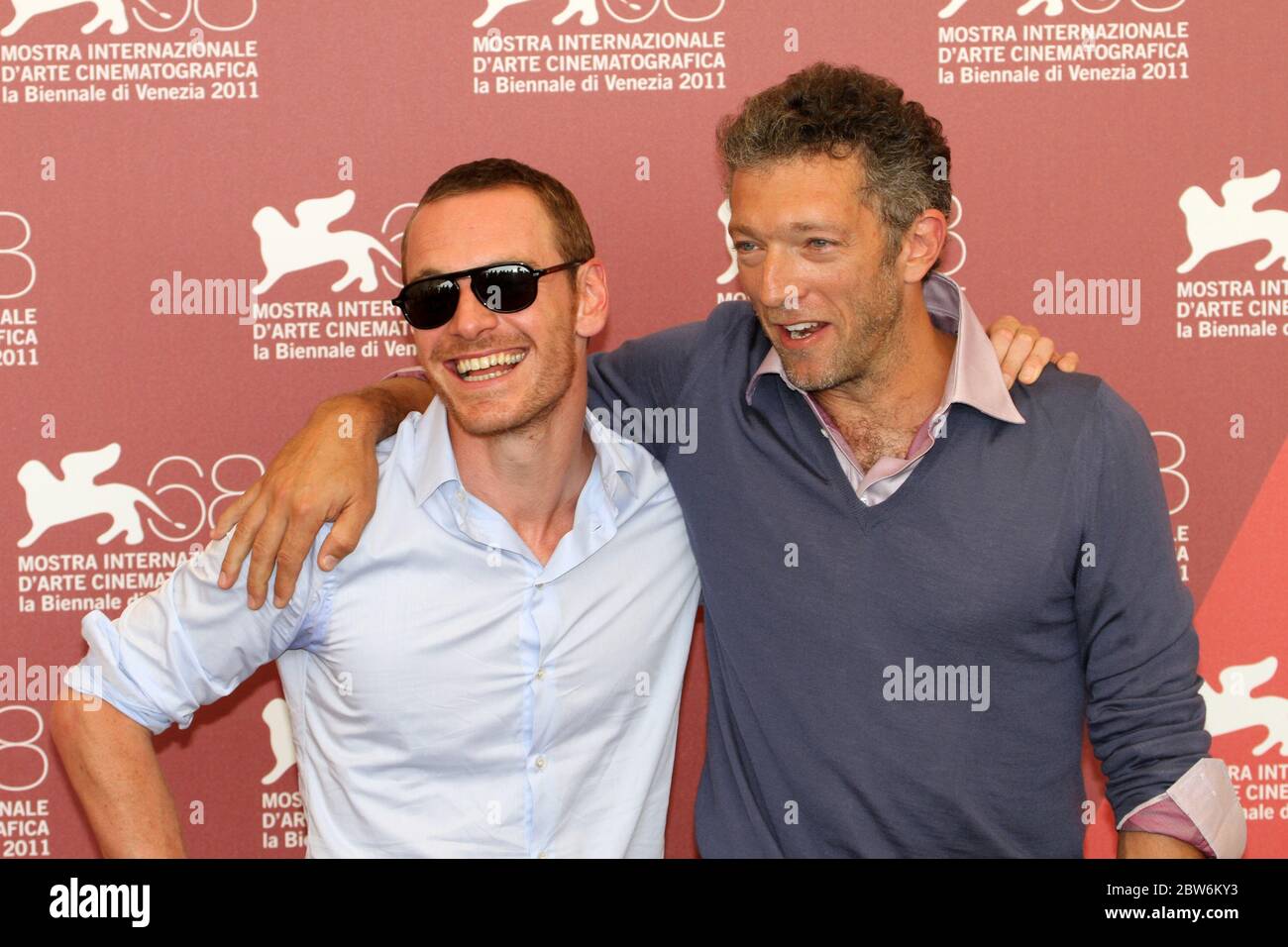 VENICE, ITALY - SEPTEMBER 02: Vincent Cassel and Michael Fassbender ...