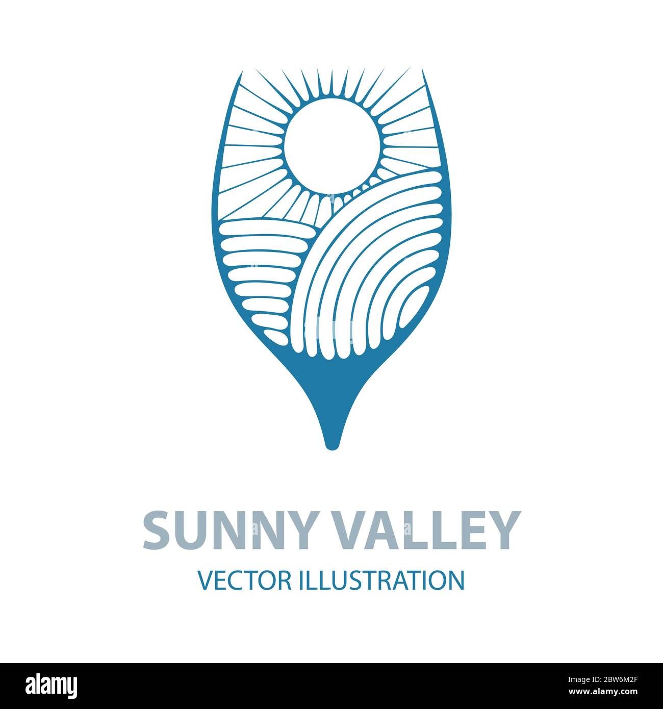 Glass of wine in the sun Stock Vector Images - Alamy