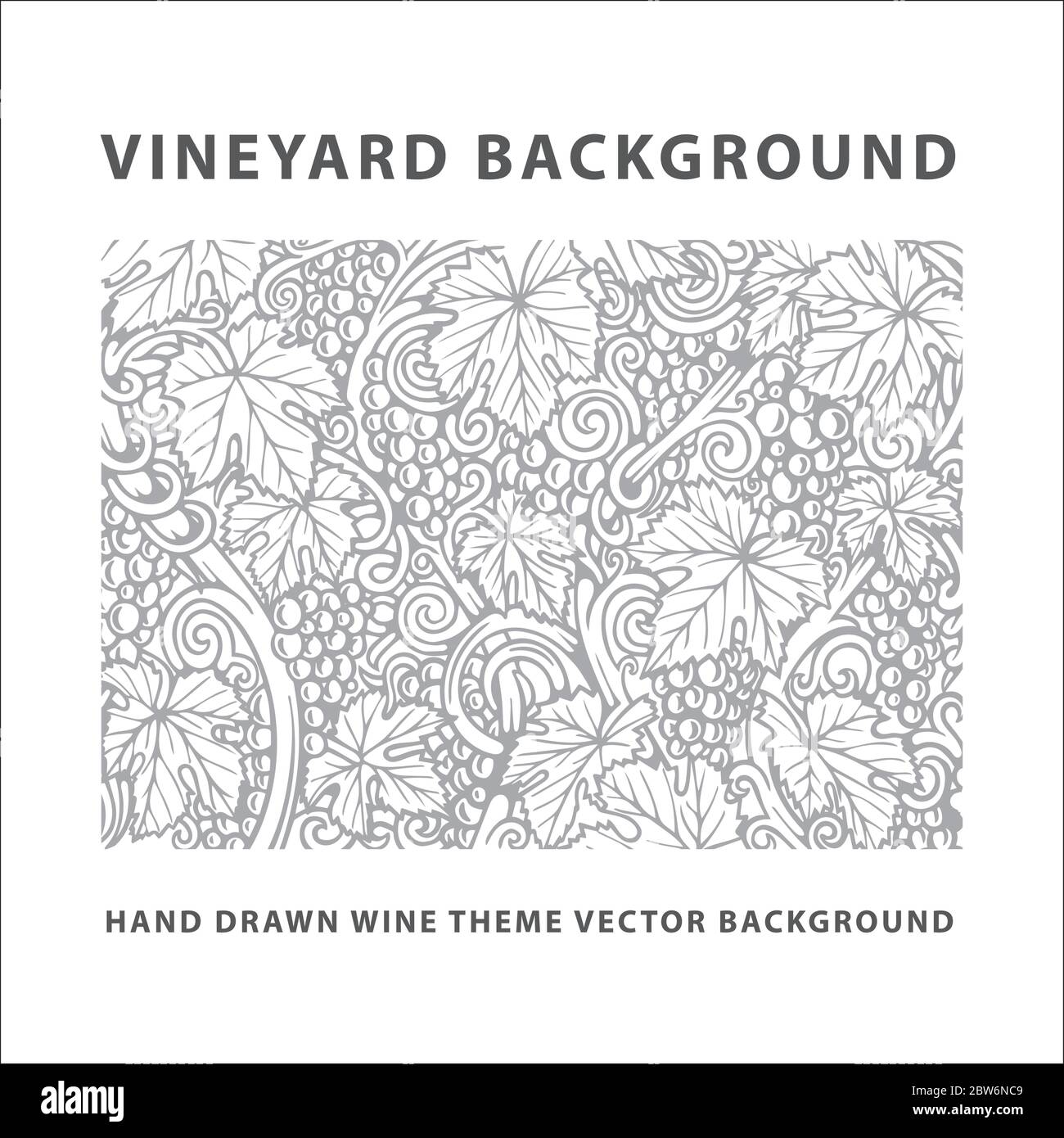 Vineyard. Vineyard engraving style drawing background and pattern ...
