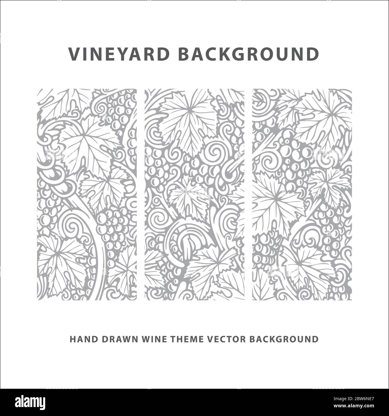 Vineyard. Vineyard engraving style drawing background and pattern ...