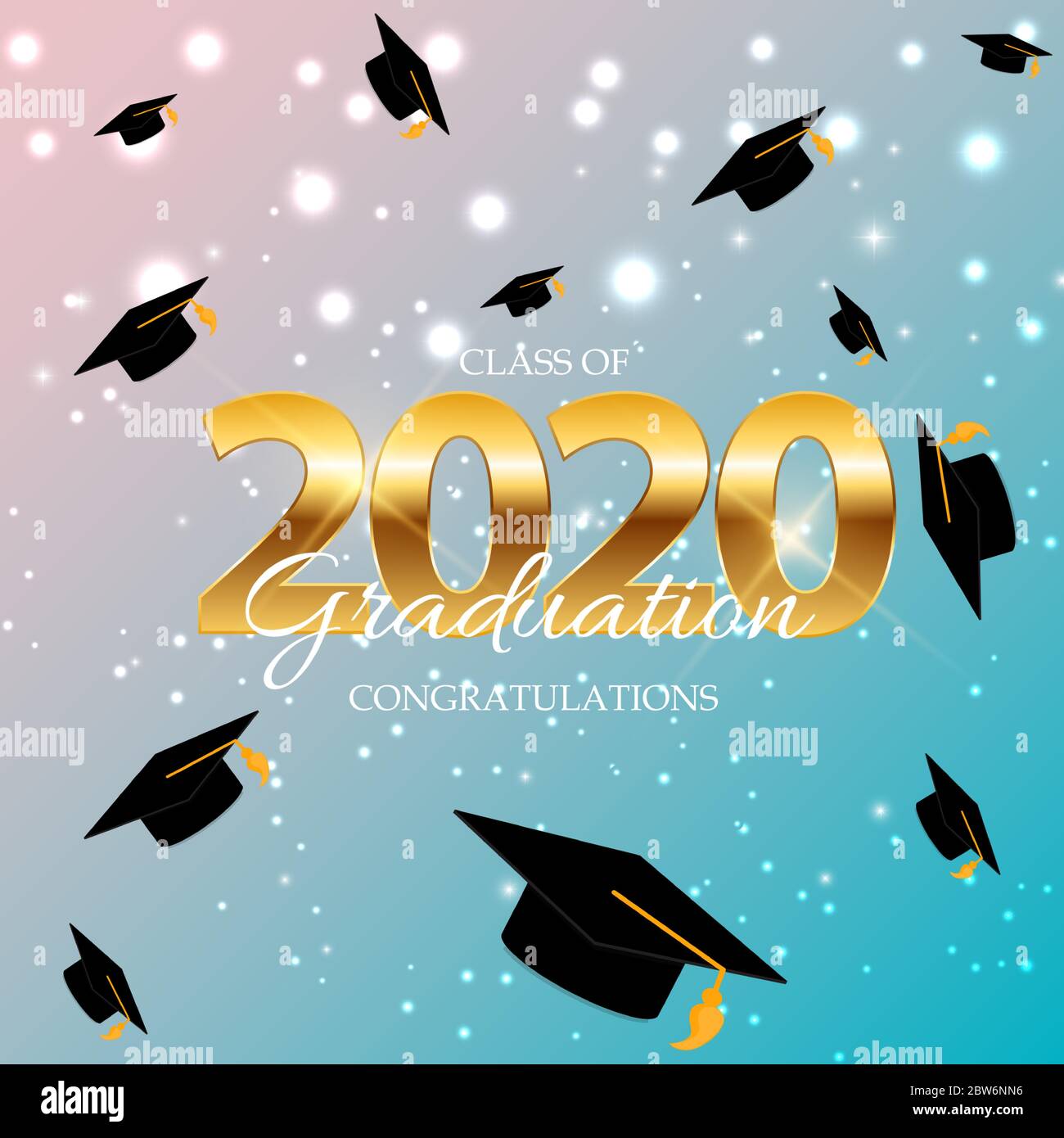 Class of 2020 Graduarion Education Background. Vector Illustration ...