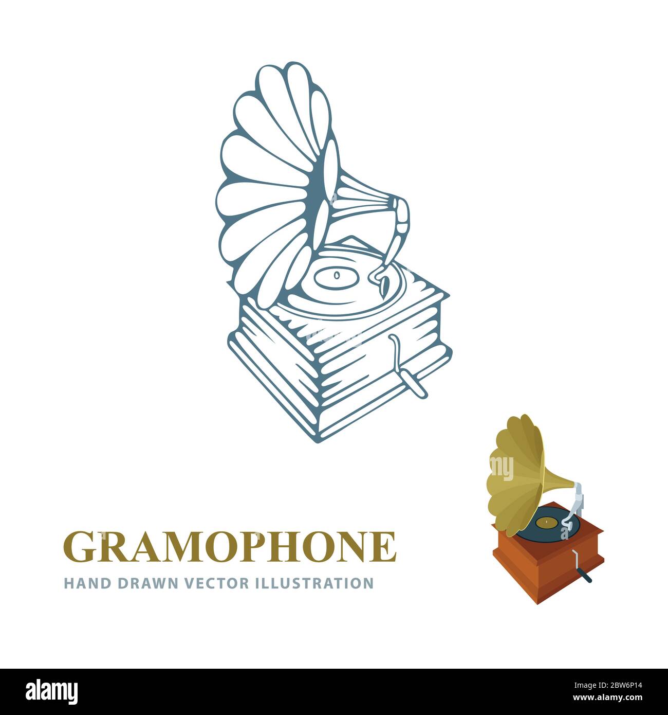 Music retro doodle set Stock Vector Images - Alamy