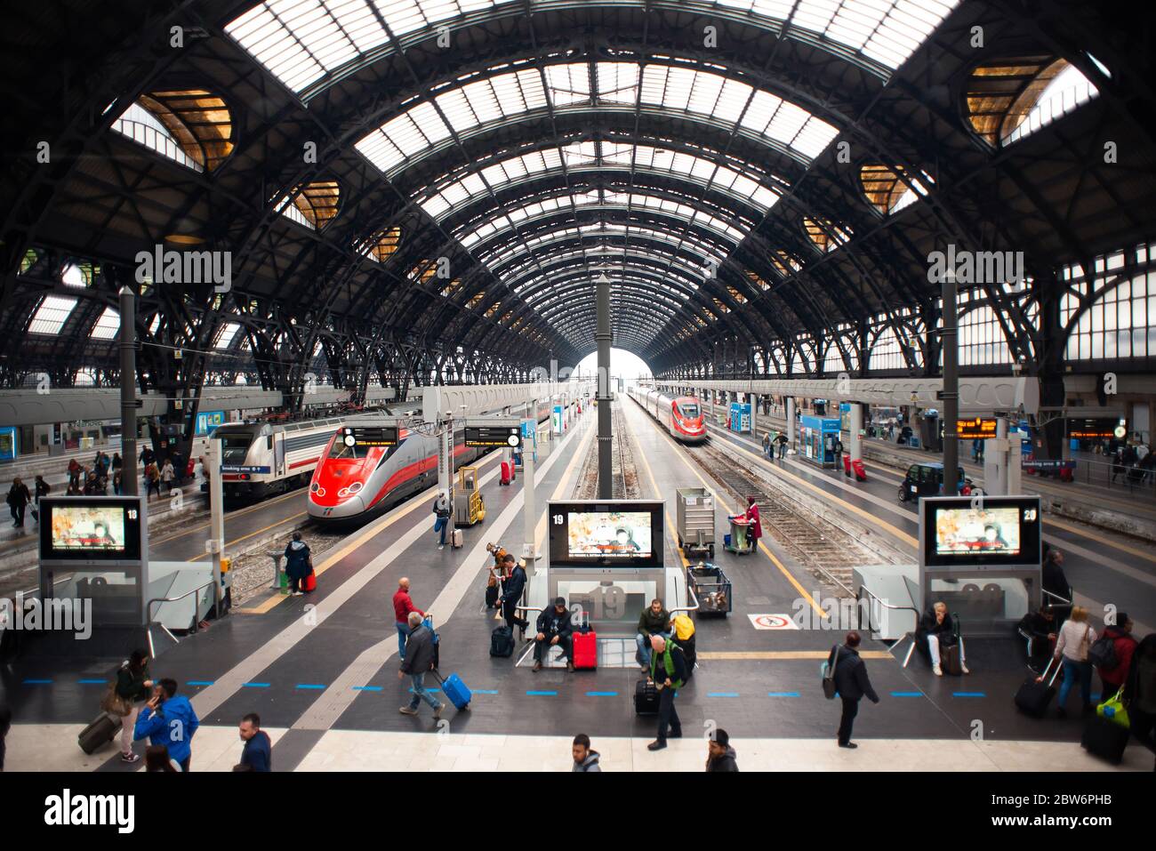 Milan. Italy - May 20, 2019: Milan Central Station Interior View ...